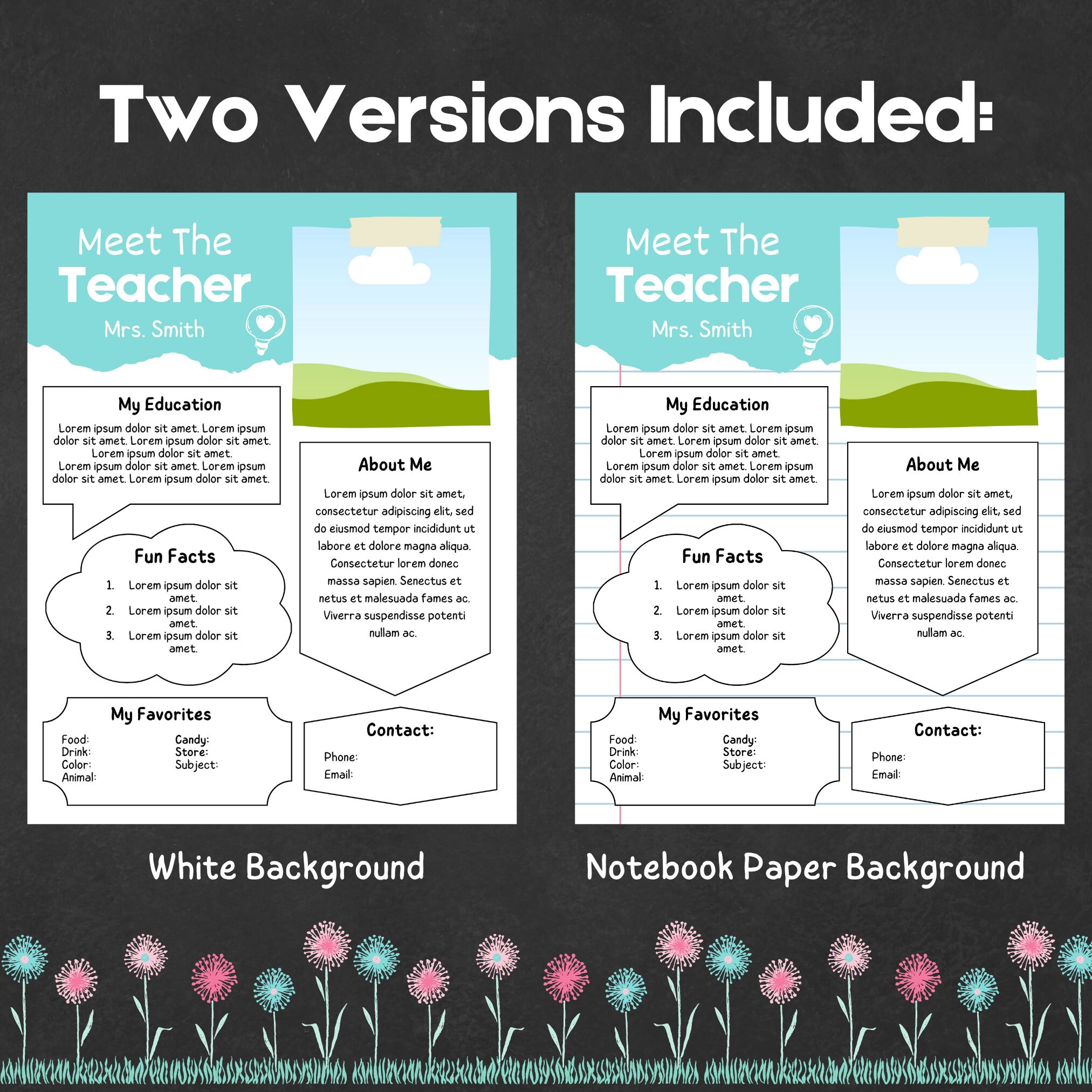 Editable Meet the Teacher Canva Template Newsletter Template Teacher ...