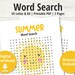 Summer Word Search, Printable Games, Digital Download, Word Games, Last ...
