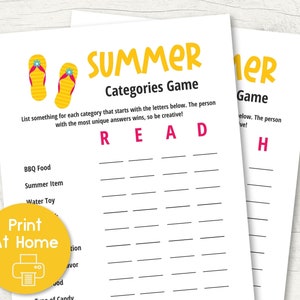 Summer Categories, Digital Download, Word Games, Last Day of School ...
