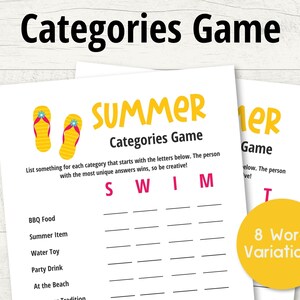 Summer Printable Games Bundle, Summer Word Games, End of School Year ...