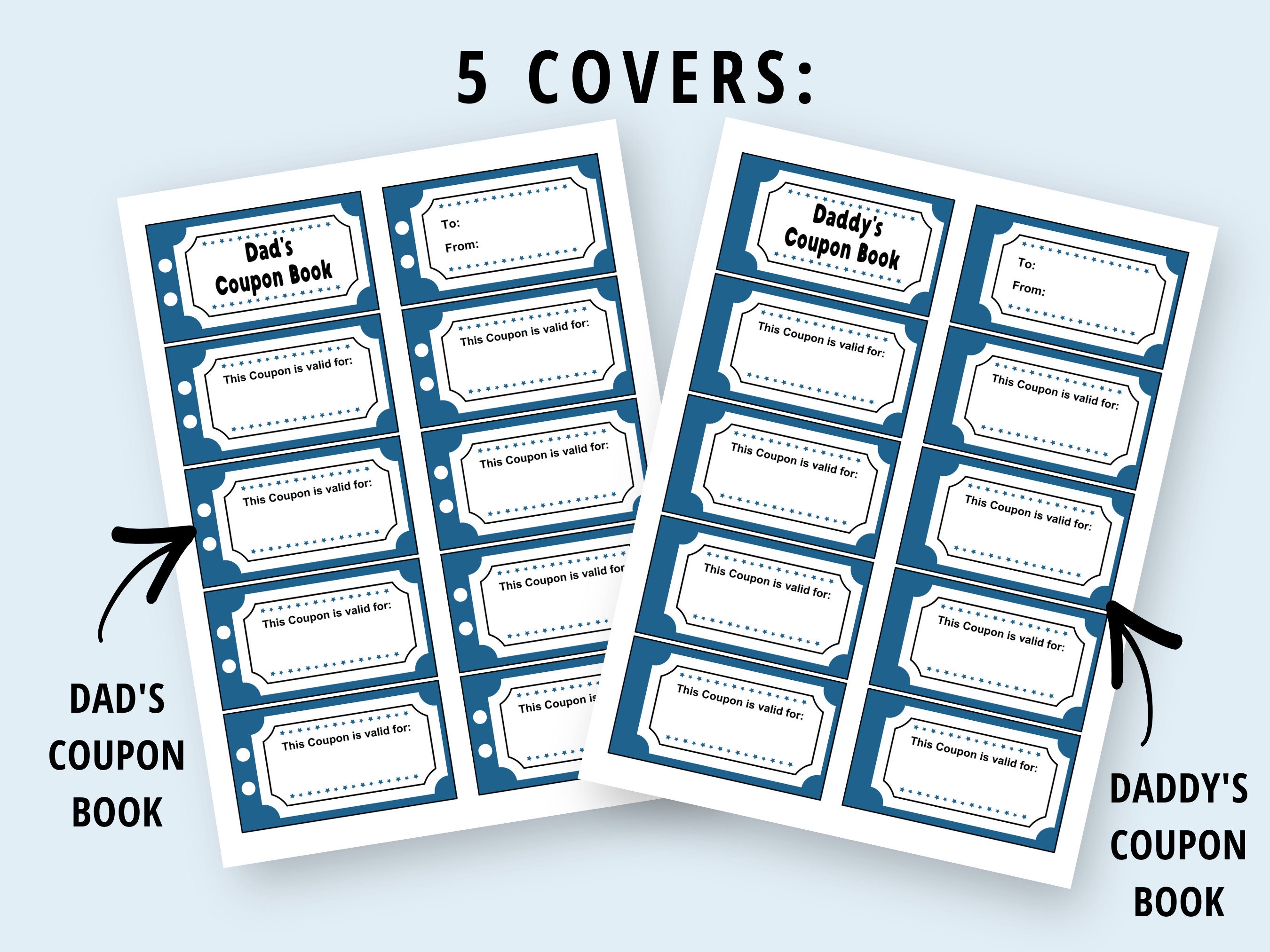 Father's Day Coupon Book DIY Gift for Dad, Personalized Father's Day ...