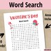Valentine's Day Printable Activities Bundle, Word Search, Word Scramble ...