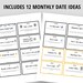 Printable Date Cards for Date Night, Date Night Idea Card Game, DIY ...