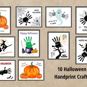Halloween Handprint Art Fall Handprint Craft Halloween - Etsy