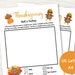 Thanksgiving Games Roll a Turkey Dice Game Printable Family Game Night ...