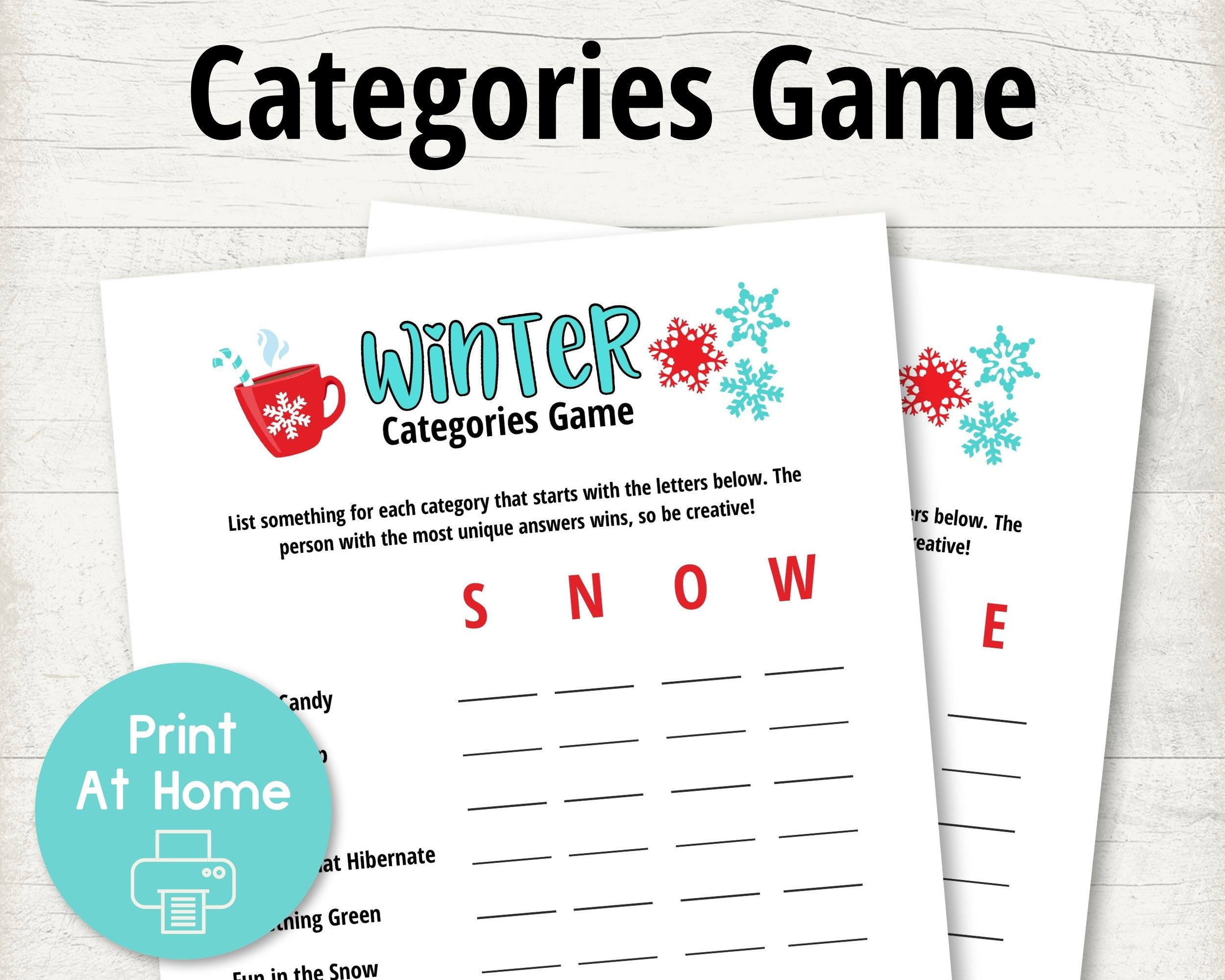 Winter Activity Bundle, Dice Game Printable, Word Search, Word Scramble ...