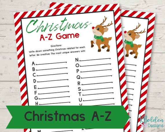 Christmas A-Z Game - Etsy
