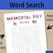 Memorial Day Printable Activity Bundle, Digital Download, Word Search ...