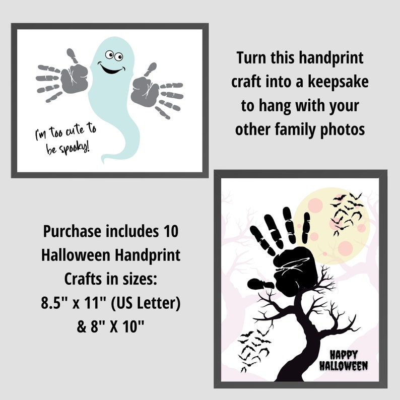 Halloween Handprint Art Fall Handprint Craft Halloween Homeschool ...