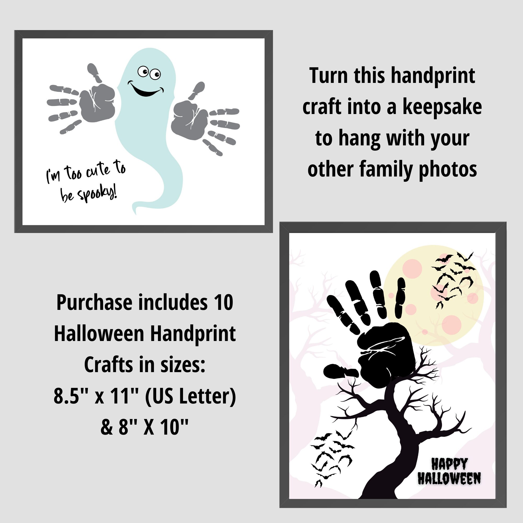 Halloween Handprint Art Fall Handprint Craft Halloween Homeschool ...