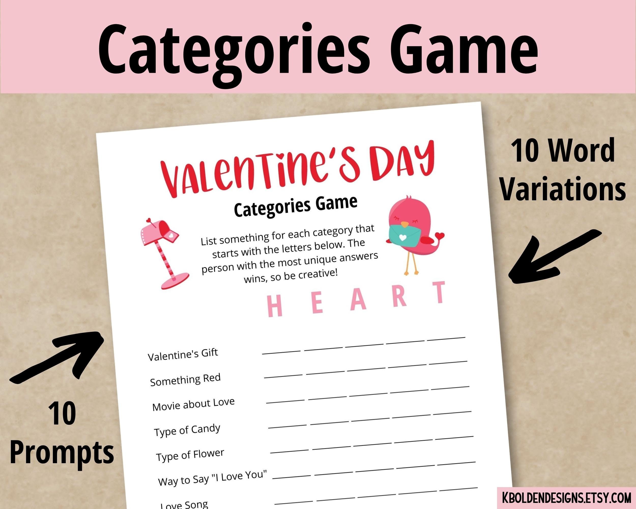 Valentine's Day Printable Activities Bundle, Word Search, Word Scramble ...