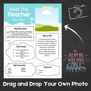 Editable Meet the Teacher Canva Template Newsletter Template Teacher ...