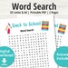 Back to School Word Search Printable Games Digital Download - Etsy