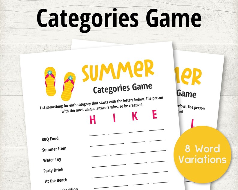 Summer Printable Games Bundle, Summer Word Games, End of School Year ...