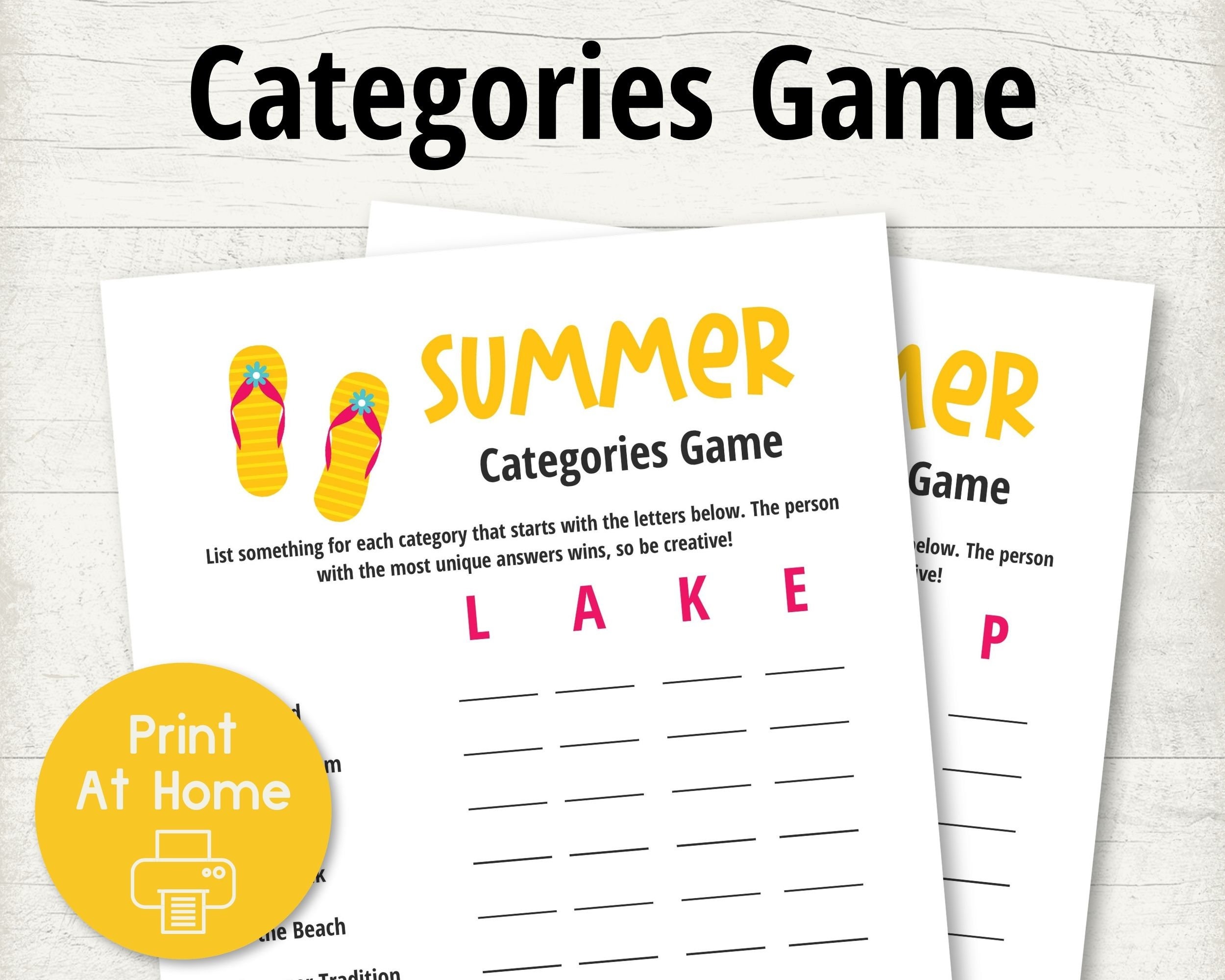 Summer Printable Games Bundle, Summer Word Games, End of School Year ...