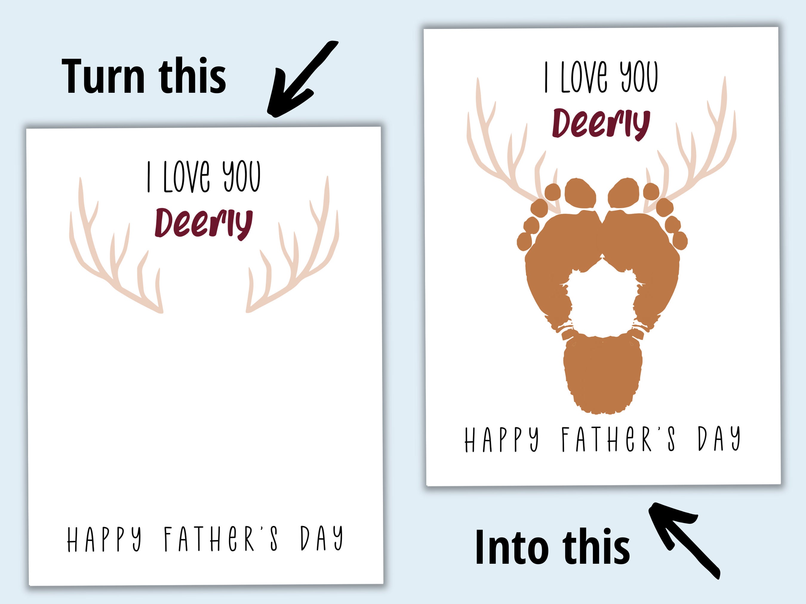 Father's Day Handprint Art, DIY Gift for Dad From Kids, Handprint Craft ...