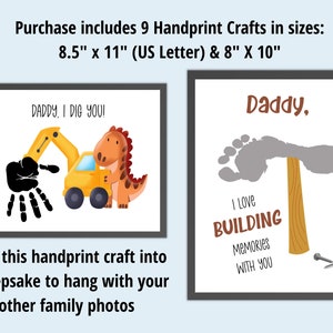 Father's Day Handprint Art, DIY Gift for Dad From Kids, Handprint Craft ...