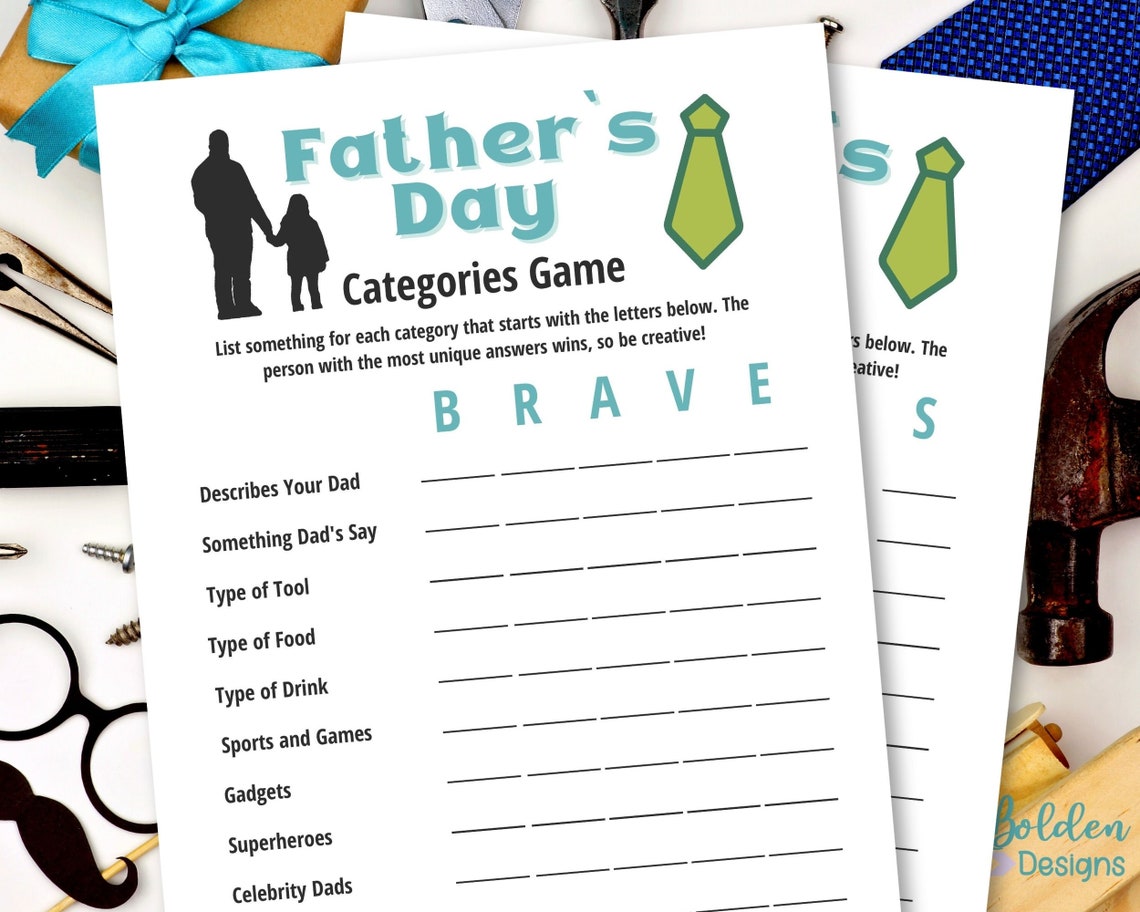 Father's Day Printable Games Bundle, Father's Day Word Games, Word ...