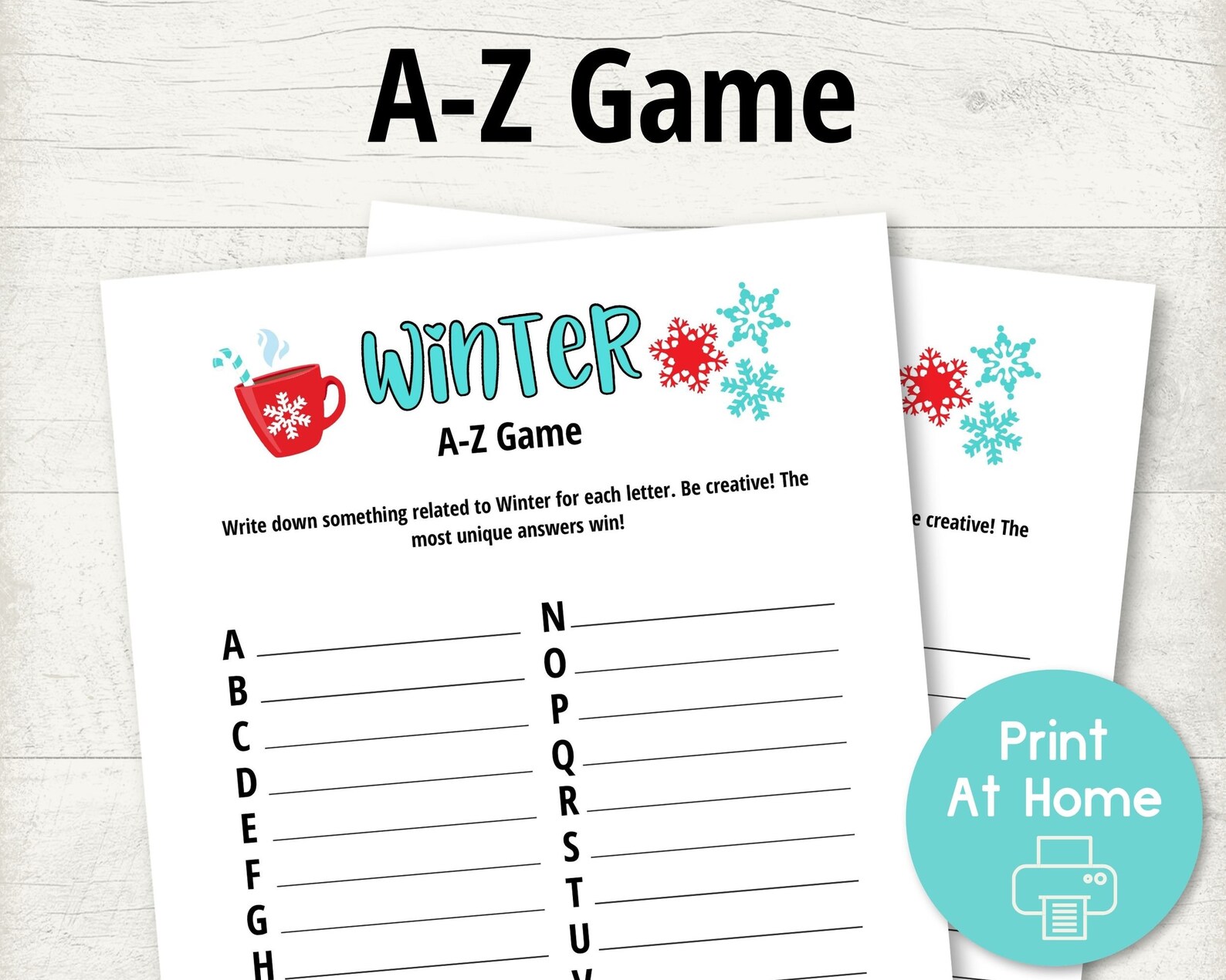 Winter Activity Bundle, Dice Game Printable, Word Search, Word Scramble ...