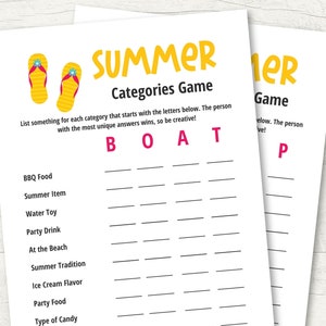 Summer Categories, Digital Download, Word Games, Last Day of School ...