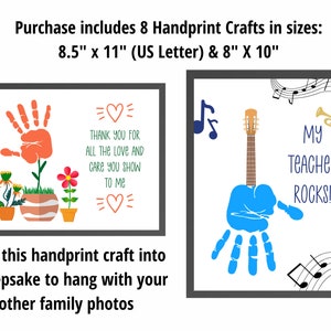 Teacher Appreciation Week Printable Handprint Art, Handprint Craft for ...
