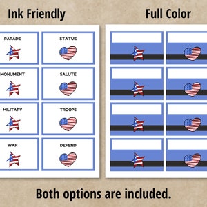 Memorial Day Printable Charades, Draw the Word, Digital Download, Kids ...