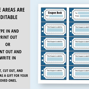 Father's Day Coupon Book DIY Gift for Dad, Personalized Father's Day ...