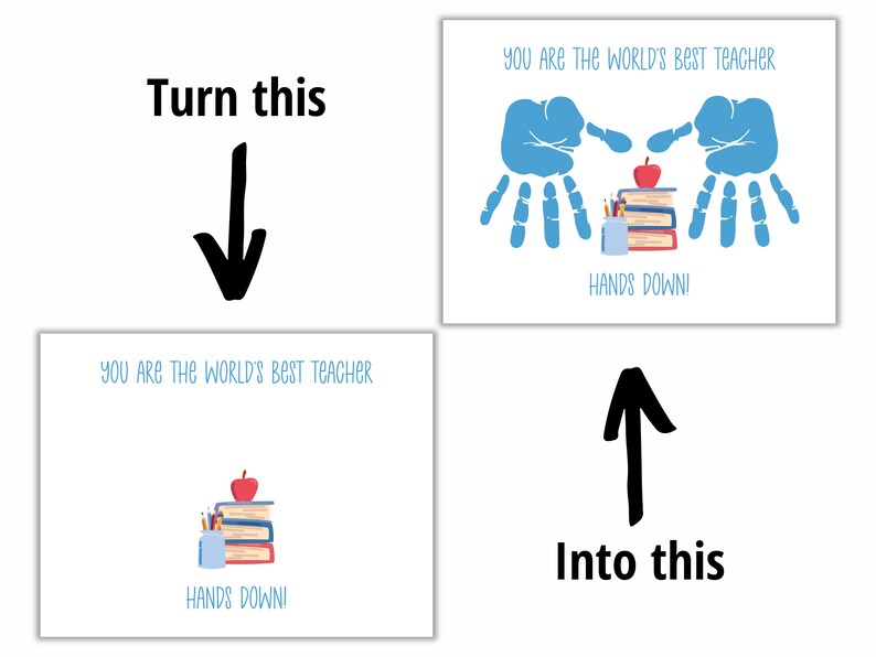 Teacher Appreciation Week Printable Handprint Art, Handprint Craft for ...