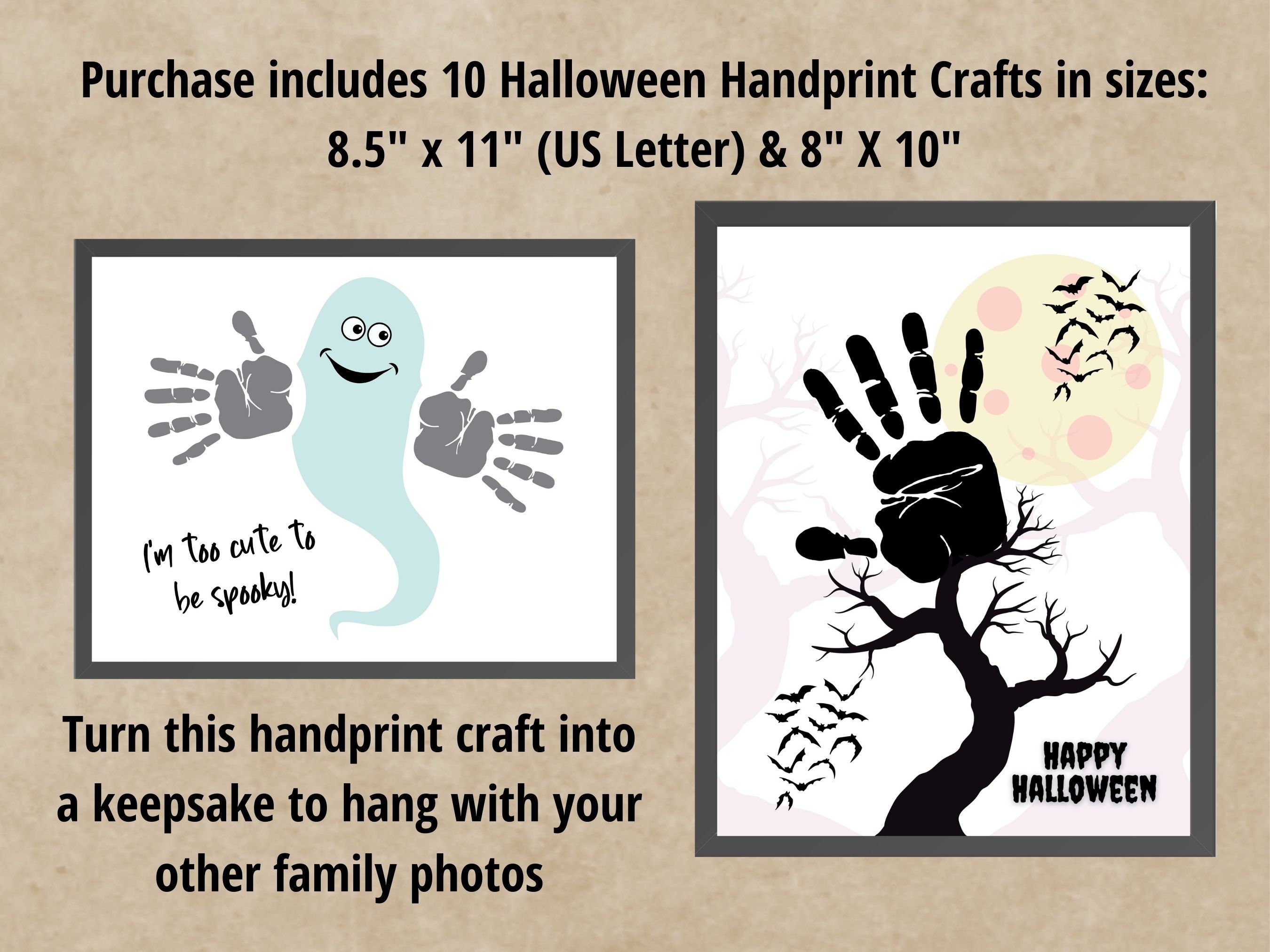 Halloween Handprint Art Fall Handprint Craft Halloween - Etsy