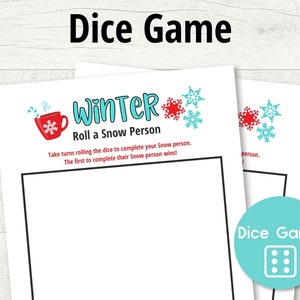 Winter Activity Bundle, Dice Game Printable, Word Search, Word Scramble ...