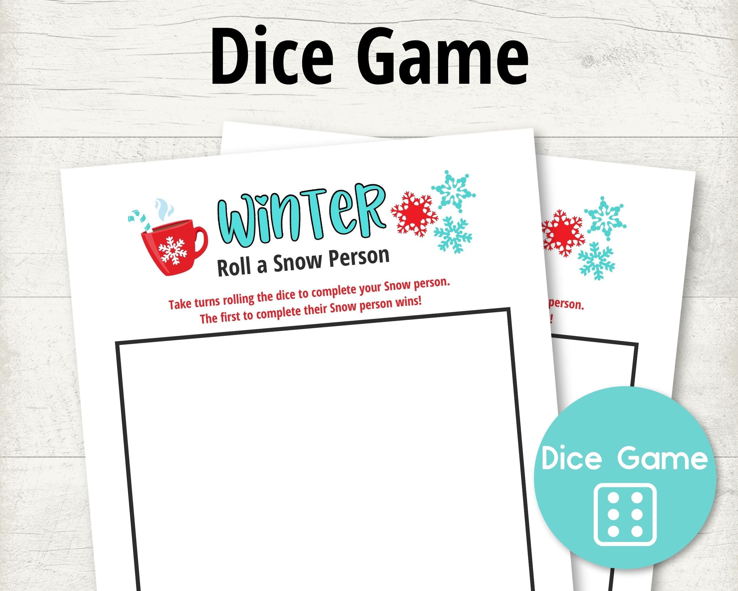 Winter Activity Bundle, Dice Game Printable, Word Search, Word Scramble ...