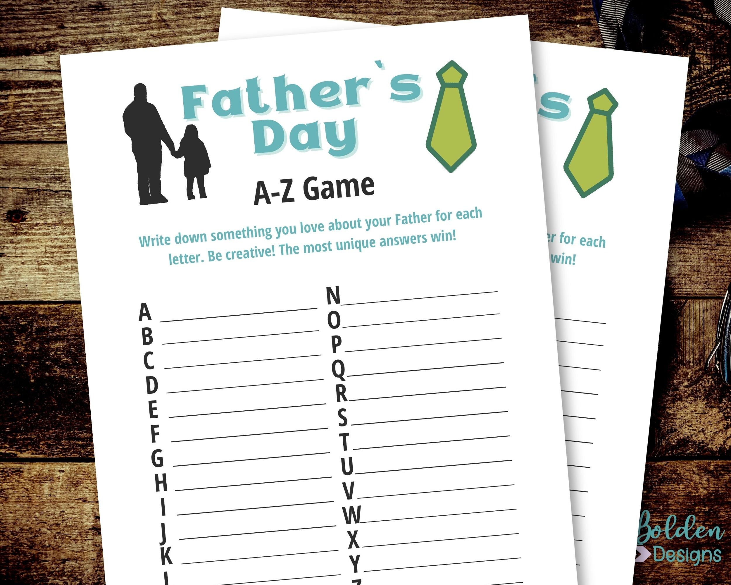 Father's Day Printable Games Bundle, Father's Day Word Games, Word ...