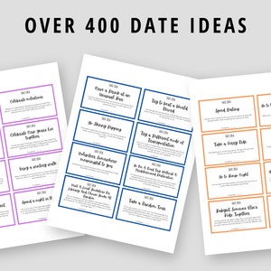 Printable Date Cards for Date Night, Date Night Idea Card Game, DIY ...