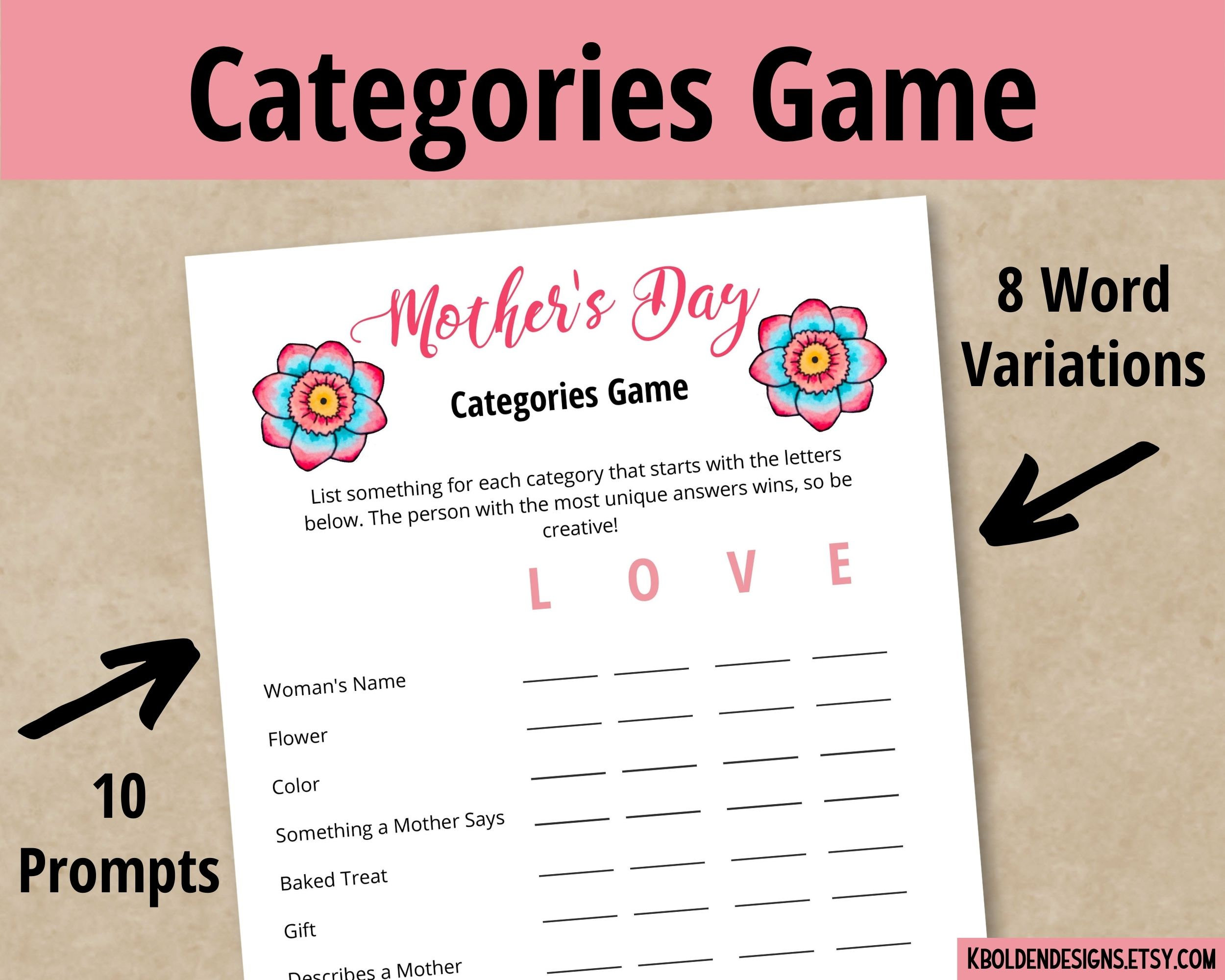 Mother's Day Printable Activity Bundle, Digital Download, Word Search ...