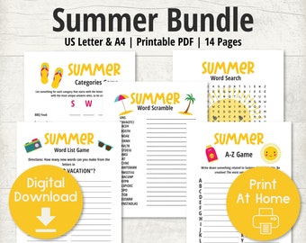 Summer Word Search Printable Games Digital Download Word | Etsy