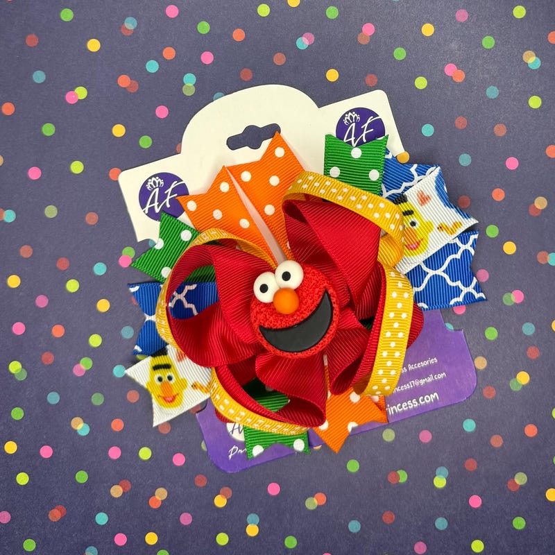 Elmo Hair Bow - Etsy