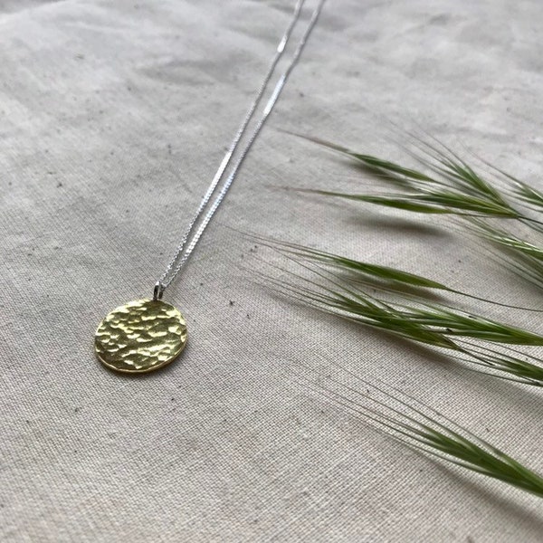 Brass Disc Necklace - Etsy