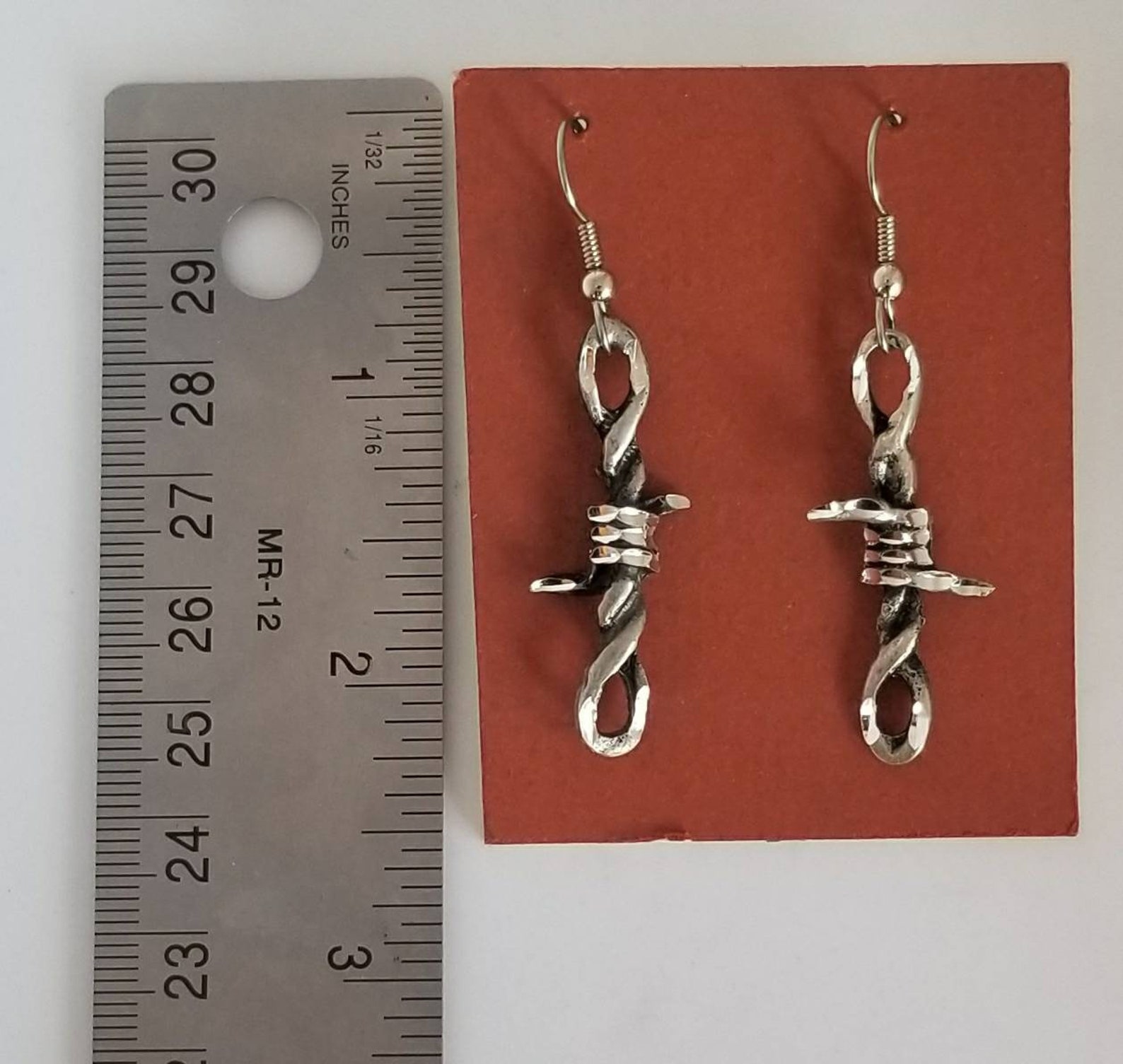 Barb wire earrings | Etsy