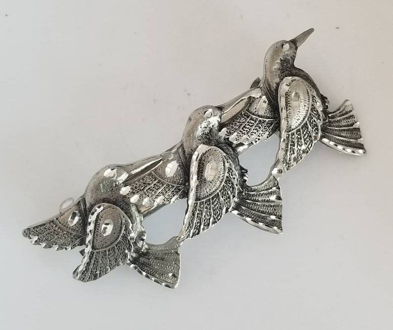 Triple Hummingbird Barrette - Etsy