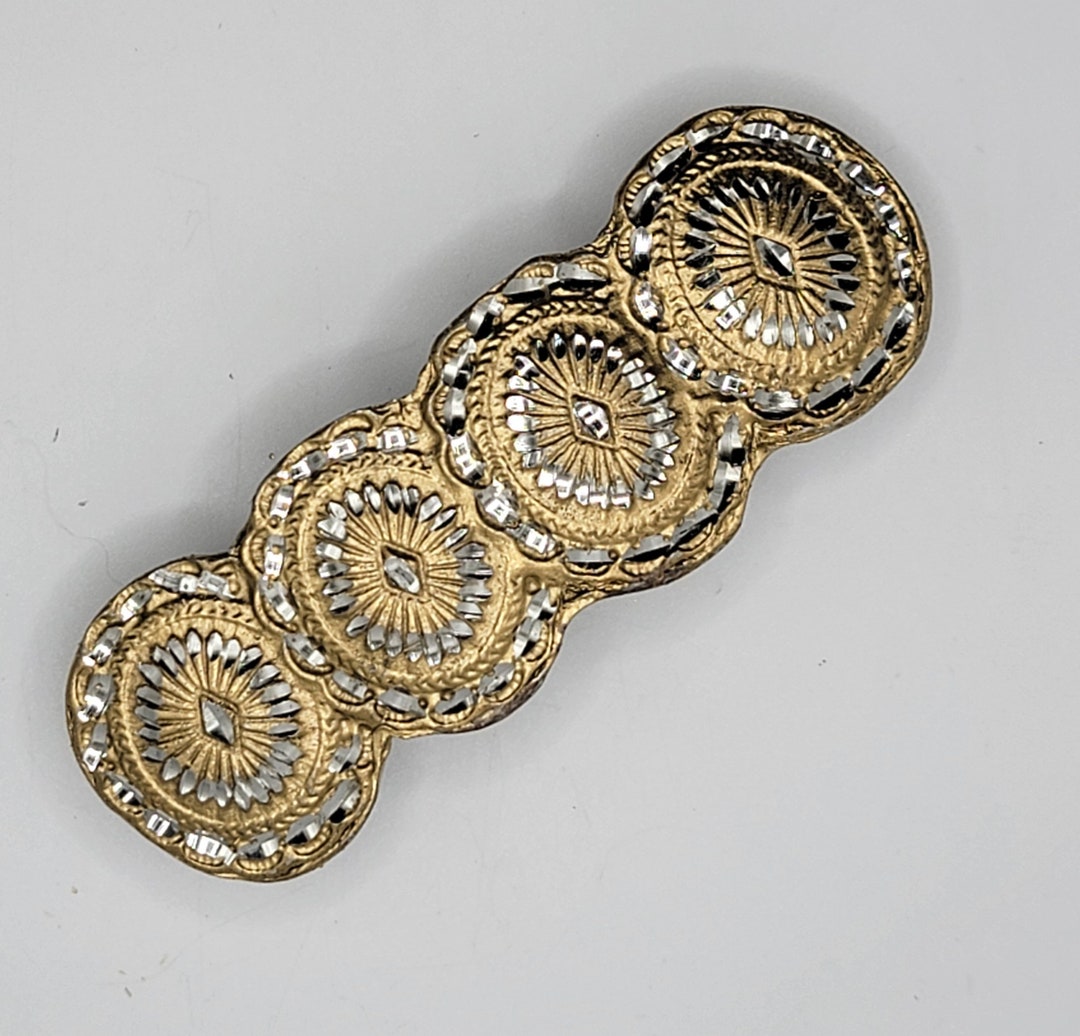 Four Gold Concho Barrette #1 - Etsy