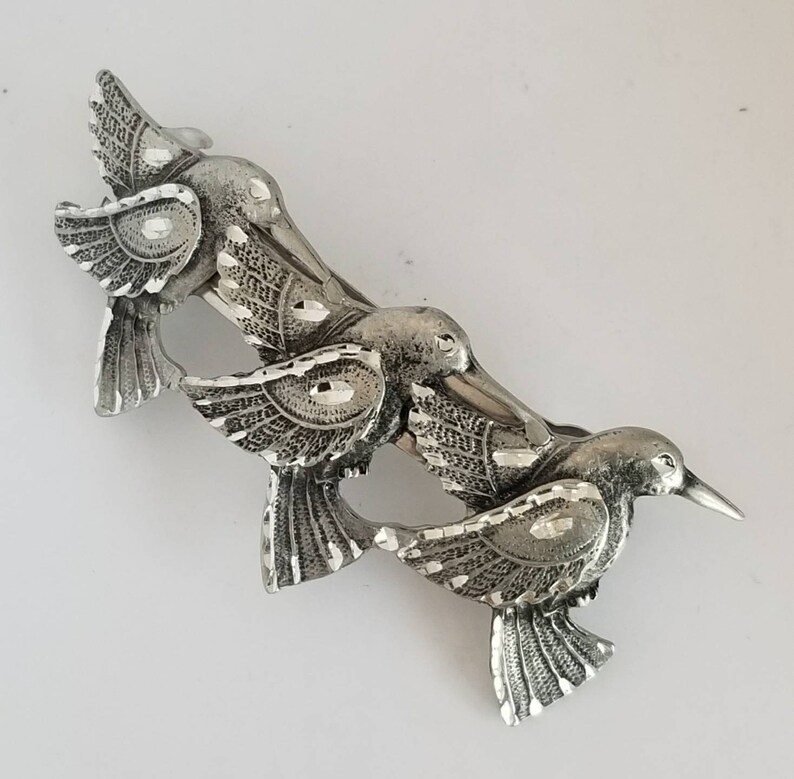 Triple Hummingbird Barrette - Etsy