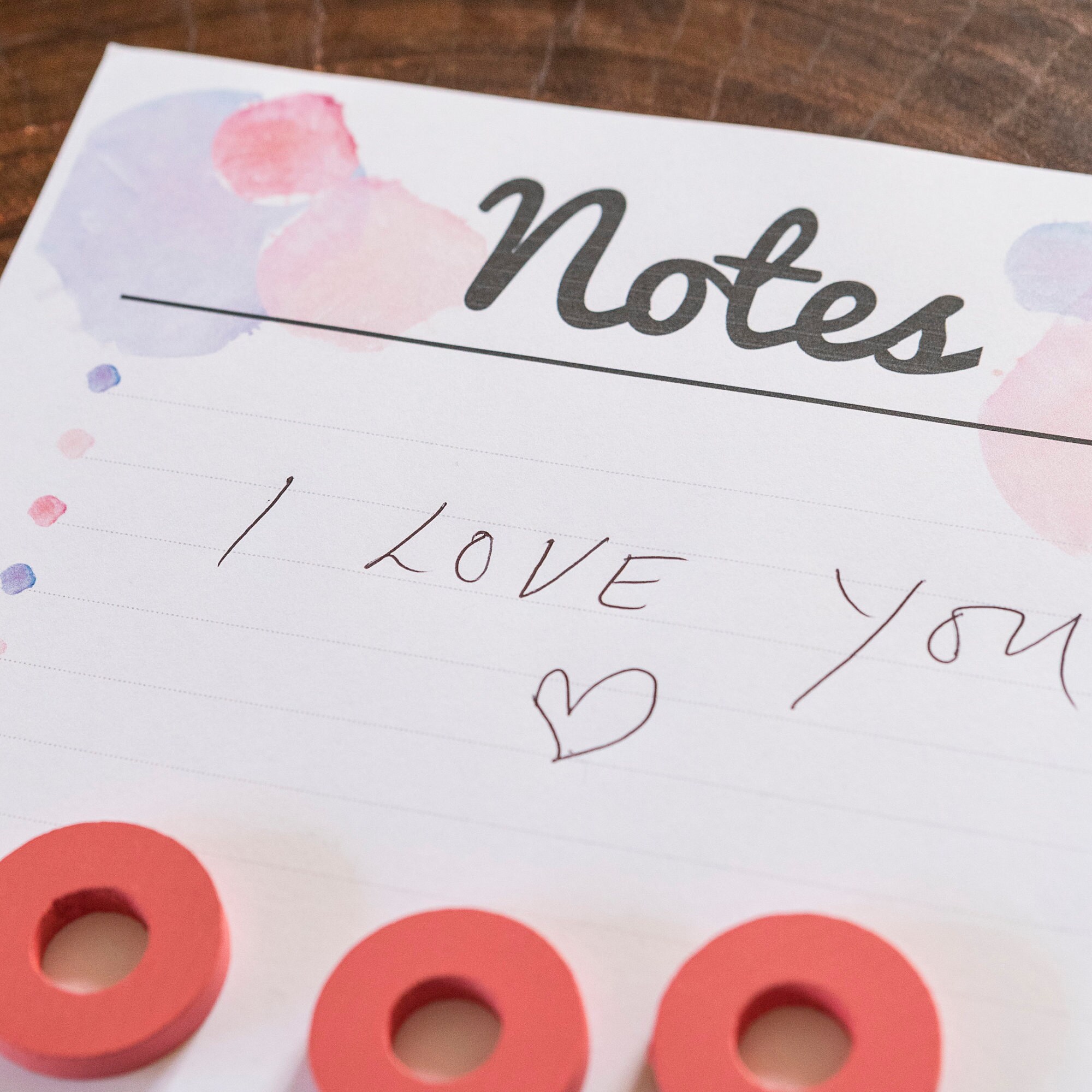 NOTES A5 Insert Printable Planner Insert Pink Watercolor | Etsy