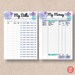 Finance Printable Planner Pack. Instant Printable 2 Pack, My Bills and ...