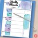 Blue Watercolor Printable Planner 5 Pack. Daily, Weekly, Monthly, to Do ...