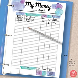 MONEY Planner Instant PDF. Planner Printable. Budget Organizer in Blue ...