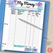 MONEY Planner Instant PDF. Planner Printable. Budget Organizer in Blue ...