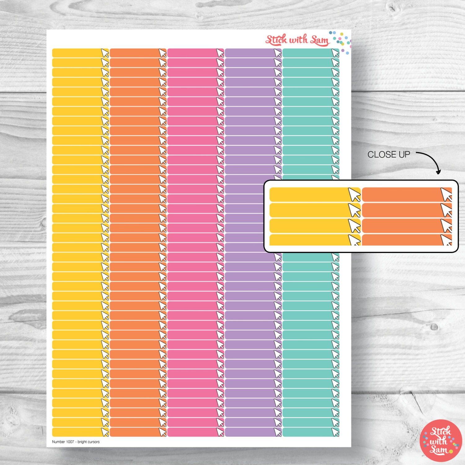 Planner Sticker PDF. Header Printable PDF Sticker. These | Etsy