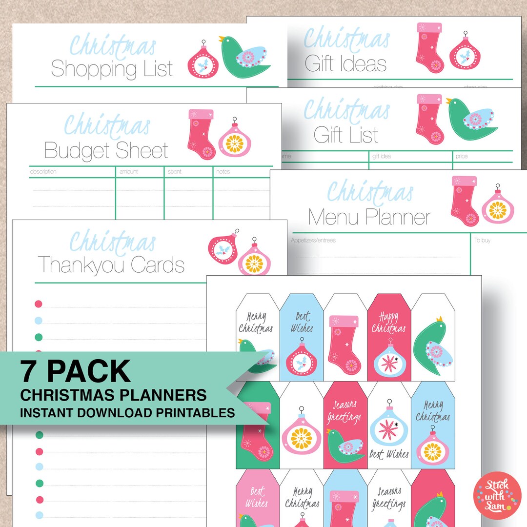 Xmas Last Minute Printable Tags. Holiday Organizers Christmas Planners ...
