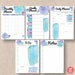 Blue Watercolor Printable Planner 5 Pack. Daily, Weekly, Monthly, to Do ...
