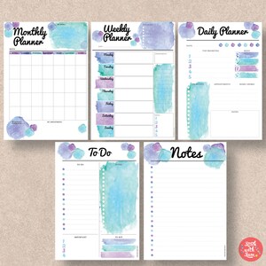 Printable Planner Inserts. 5 Pack Includes A4 A5 Letter & | Etsy Australia